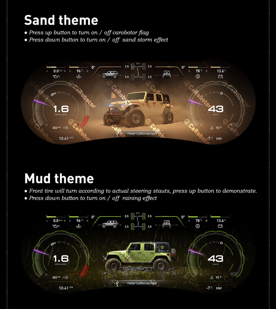 Carobotor jeep wrangler JK digital dashboard J Pro