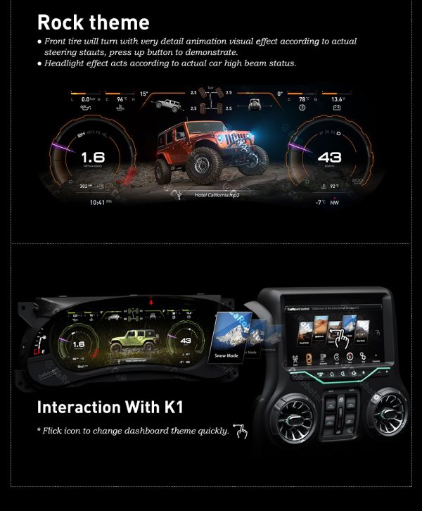 Carobotor jeep wrangler JK digital dashboard J Pro