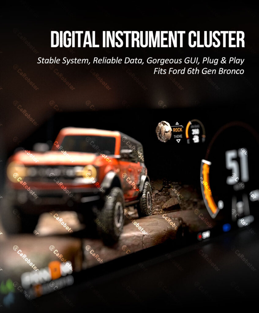 CaRobotor B Pro Bronco Digital Dashboard | 12.3" HD Cluster (For Bronco ...